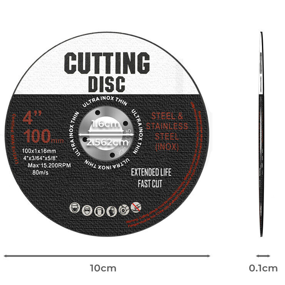 100mm Cutting Discs 4" Thin Cut Off Wheel Steel Metal Angle Grinder | eBay
