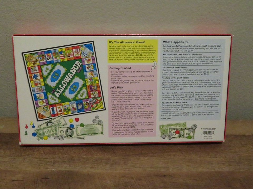 THE ALLOWANCE GAME Board Game 2006 Lakeshore Money Learning Skills | eBay