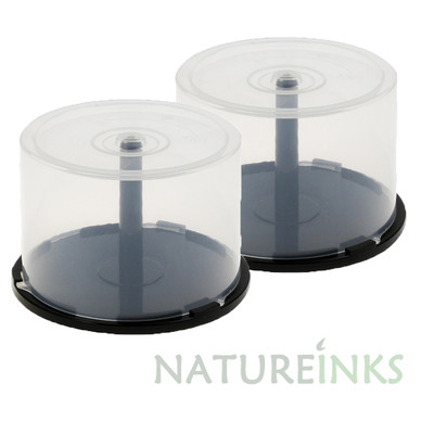 2 x 50 storage capacity CD DVD empty Spindle Tub Cake Box Case Cakebox ...