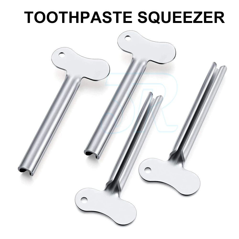 2/4x Stainless Steel Tube Toothpaste Squeezer Easy Key Dispenser ...