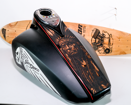 2001-2003 Gilroy Indian Scout Spirit Chief Logo Leather Gas Tank ...