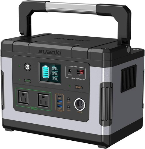SUAOKI Solar Generators, G500 Portable Power Station 500Wh Camping ...