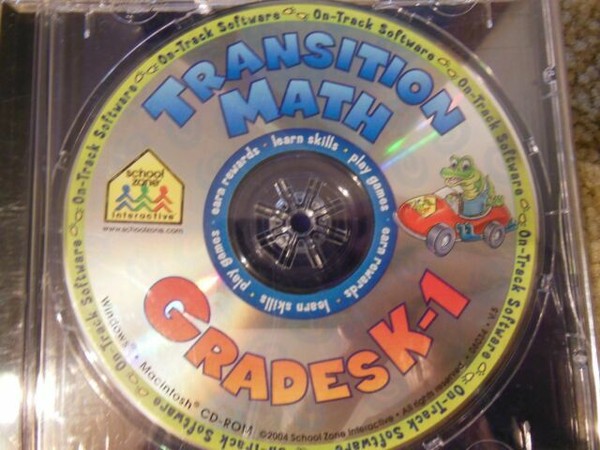 School Zone Transition Math On-track Software Grades K-1 CD ROM B416 ...