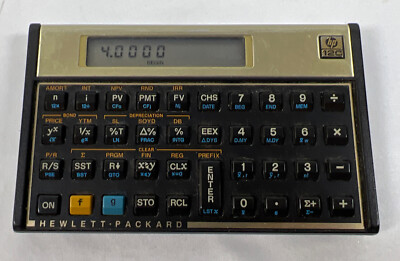 Hewlett Packard HP-12C Financial Calculator w/battery Vintage Tested | eBay