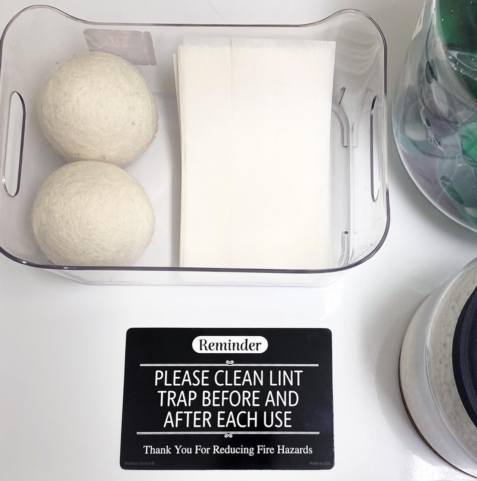 Black Please Clean Lint Trap Magnet, Bin Small Signage, | eBay