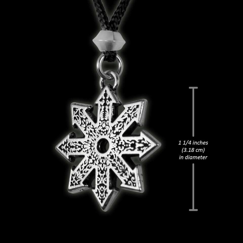 Pewter Chaos Star Pendant Runic Norse Necklace Chaos Magick Pagan Wicca ...