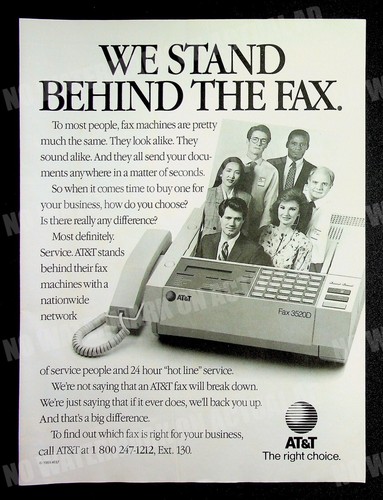 AT&T Telecom Telephone Fax Machine 3520D 1989 Print Magazine Ad Poster ...