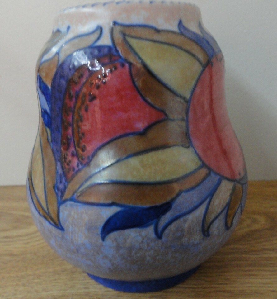 Charlotte Rhead Crown Ducal Art Deco Floral Design Signed Art Pottery ...