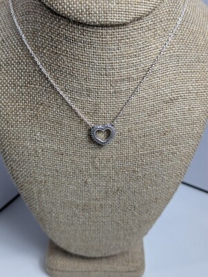 Authentic Pandora Pendant Necklace, Snake Chain Pattern Open Heart ...