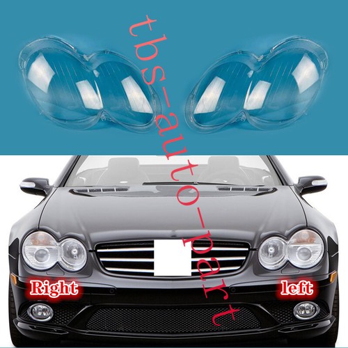 2pcs Headlight Shell Lens Cover +Glue For Benz W230/R230 SL500 SL600 ...