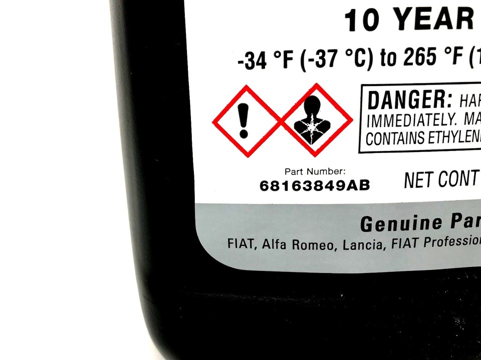 2013-2018 Jeep Dodge Chrysler Ram Fiat Engine Coolant Antifreeze ...