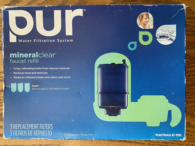 NEW SET OF 3 SEALED PUR RF-9999 MINERAL CLEAR FAUCET REFILL REPLACEMENT ...