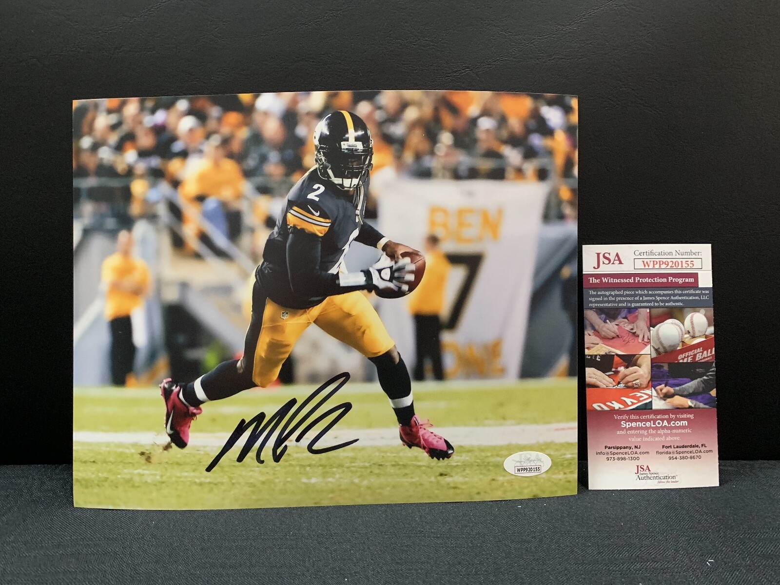 MICHAEL VICK PITTSBURGH STEELERS SIGNED 8X10 PHOTO JSA WITNESS COA PINK ...