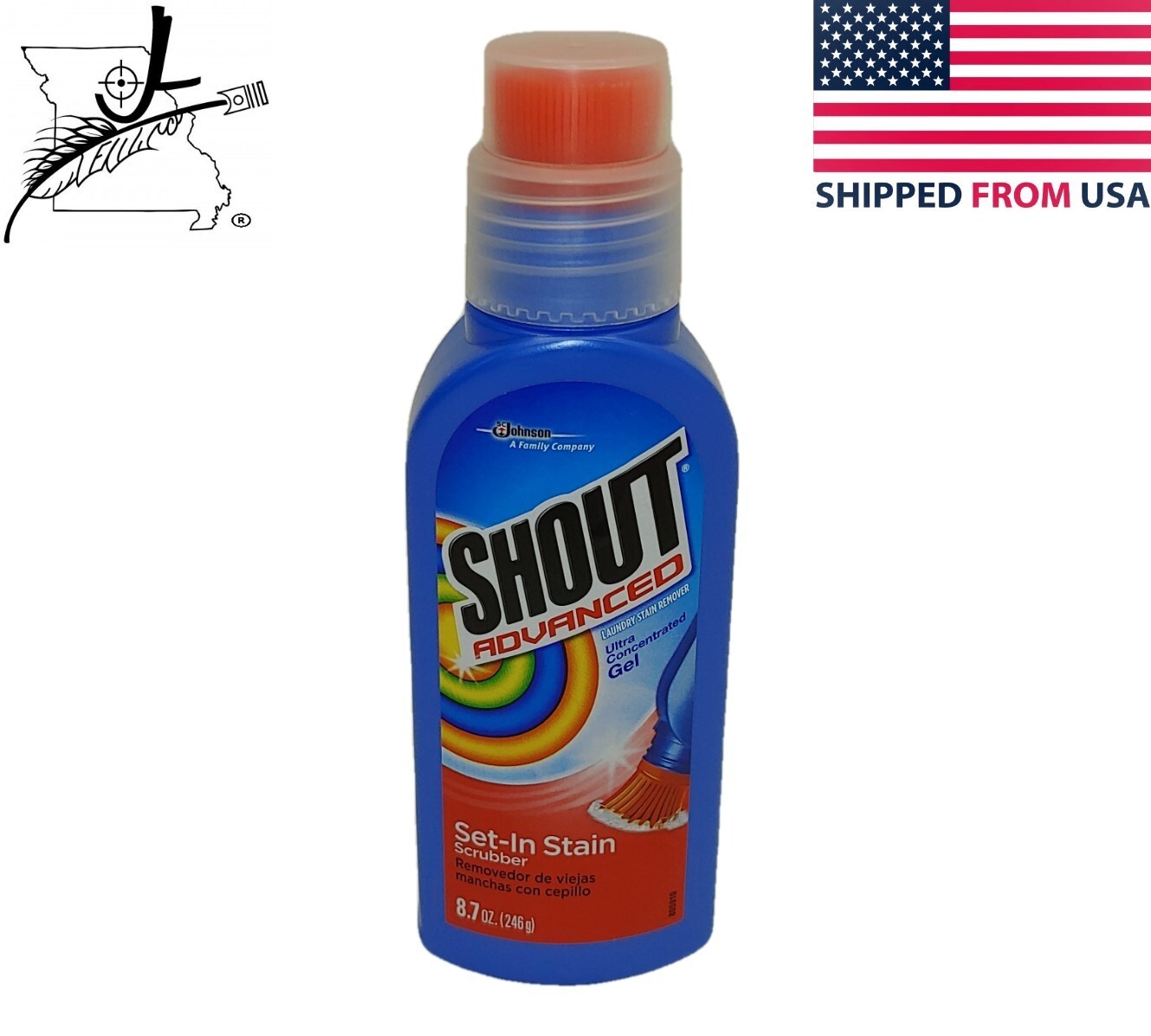 Shout Advanced Set-In Stain Pre-Treat Laundry Scrubber Bottle Ultra Gel ...