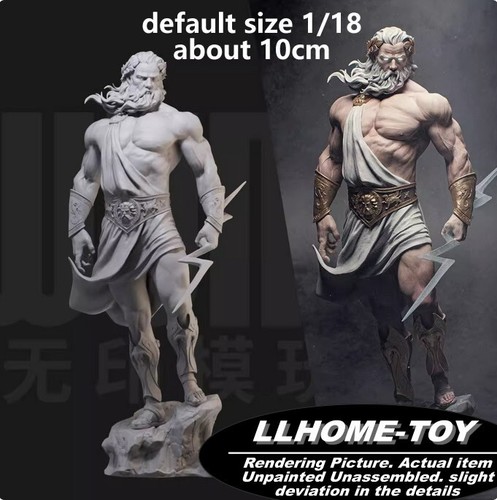 Greek mythology Zeus Resin 3D Print GK Kit Figure DIY Model toy gift | eBay