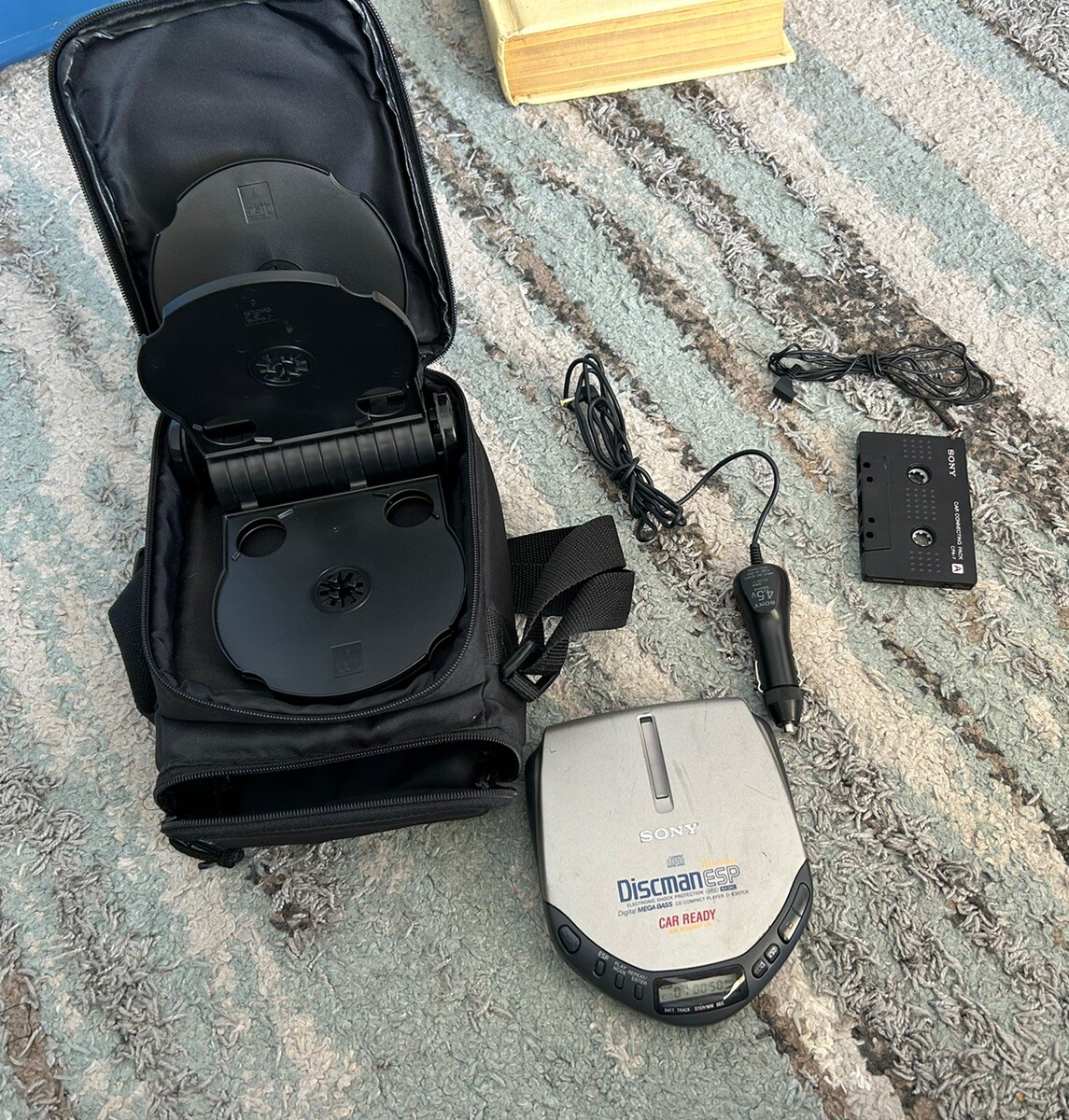 Sony Discman Portable CD Player ESP D-E307CK With Car Ready Plug Cord ...