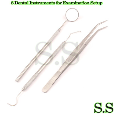 8 Dental Instruments for Examination Setup Tray (Exam), PR-0017 | eBay