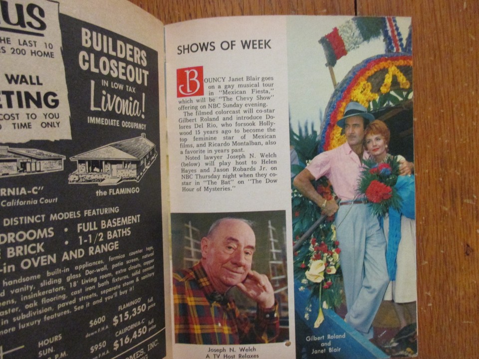 Ma-1960 Detroit News TV Mag(JUNE LOCKHART/TONY CURTIS/PENNEY PARKER ...