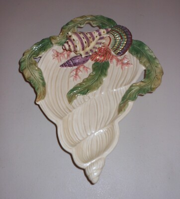 Fitz and Floyd Conch Shell "Oceana" Serving Plate Wall Hanging 11-1/4 ...