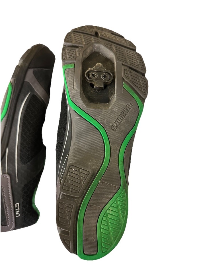 Shimano CT41 Cycling Shoes Mens US 9.7 EU 44 Click'r Bike Black Gray ...