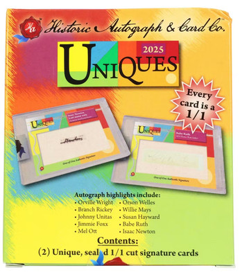 Historic Autograph & Card: 2025 Uniques (1/1 cut signature cards!) | eBay