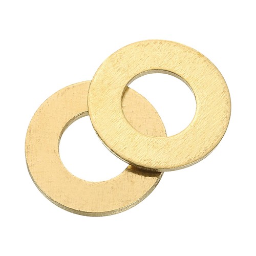 M8 Flat Washer, 40Pcs Brass Ring Washers 16mm OD 0.8mm Thick Sealing ...