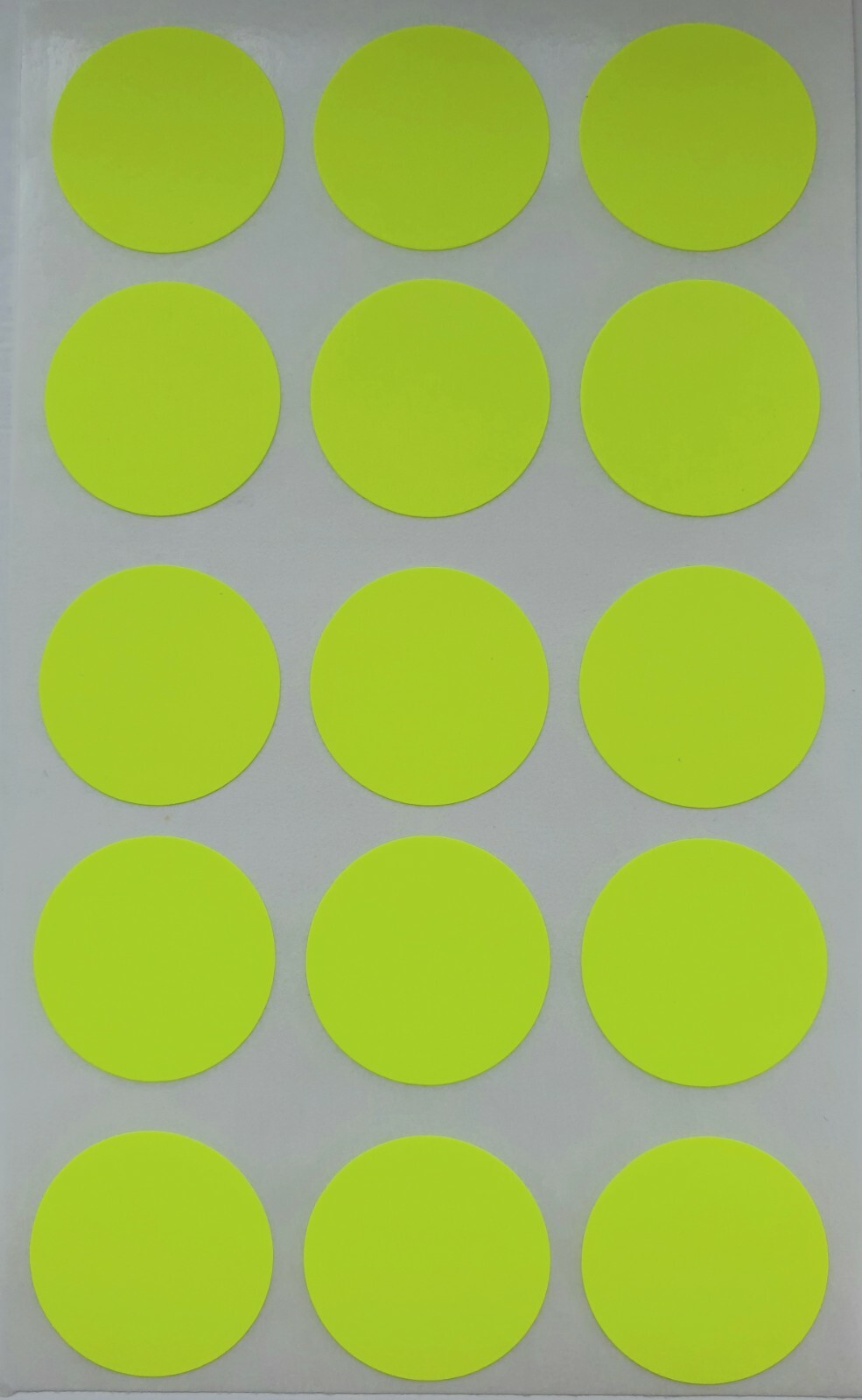 90 Circle Yellow Dot Stickers round colour sticky dots 24mm (approx 1 ...
