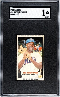 1965 Bazooka # 20 Joe Christopher Hand Cut SGC 1 NY METS Pop 1 | eBay