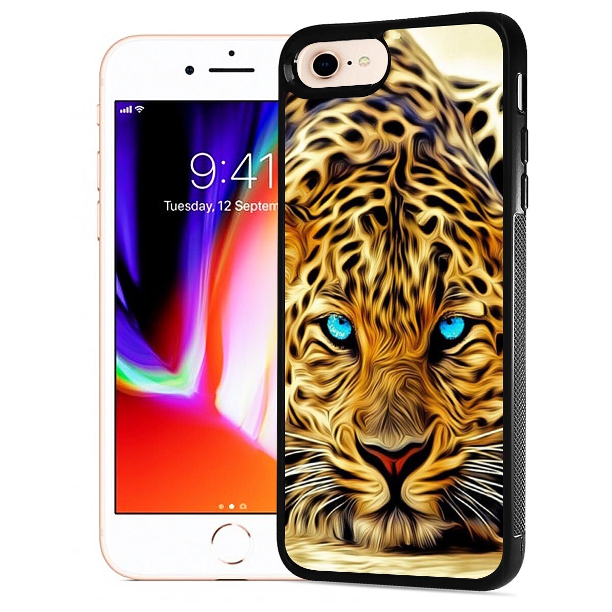 ( For iPhone 6 / 6S ) Back Case Cover AJ12257 Blue Eye Leopard | eBay