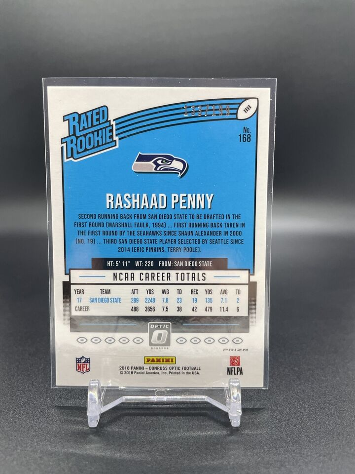 2018 Donruss Optic - Rated Rookie Orange #168 Rashaad Penny /199 (RC ...