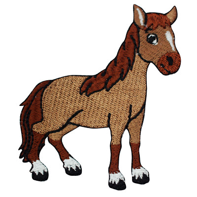 Cheval Patch, Mignon Poulain Applique, Brodé à Repasser à Coudre Patch 8x7cm | eBay