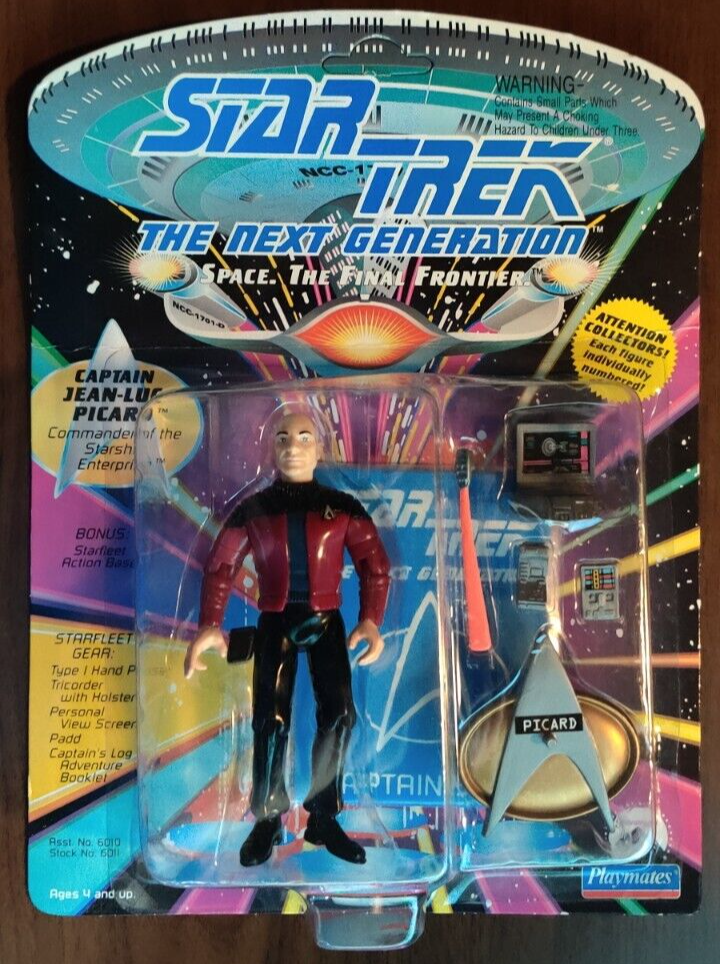 Playmates Star Trek TNG 1992 Captain Picard 4.5" Action Figure MOB ...