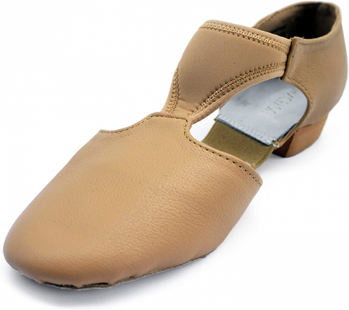 DANCEYOU Dance Teaching Sandal Jazz Shoes Grecian Split Sole Leather Sz ...