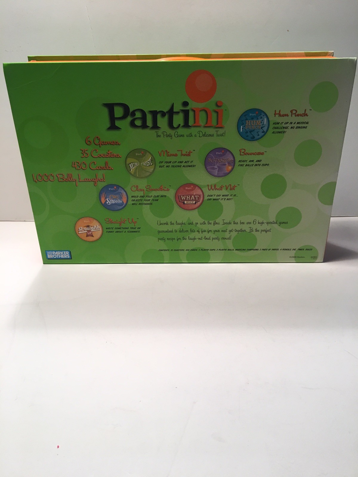 Partini The Party Game With A Delicious Twist! Parker Brothers Adult ...