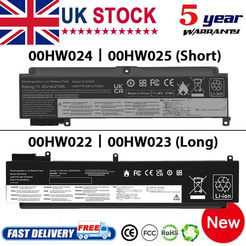 Laptop Battery For Lenovo Thinkpad T460s T470s Series 01AV405 00HW022 ...