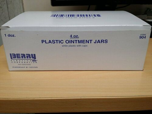 Berry Kerr 904 Plastic Ointment Jar Molded Caps Built to Last 12ct Pack ...