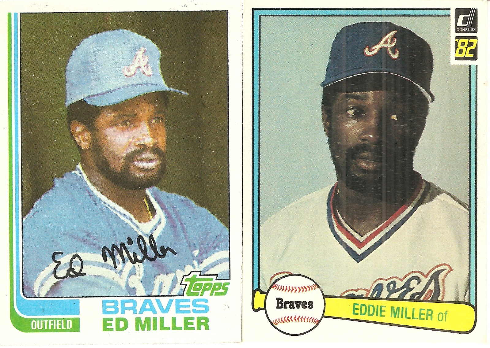 2 DIFFERENT CARD ED MILLER BASEBALL CARD LOT 171 | eBay