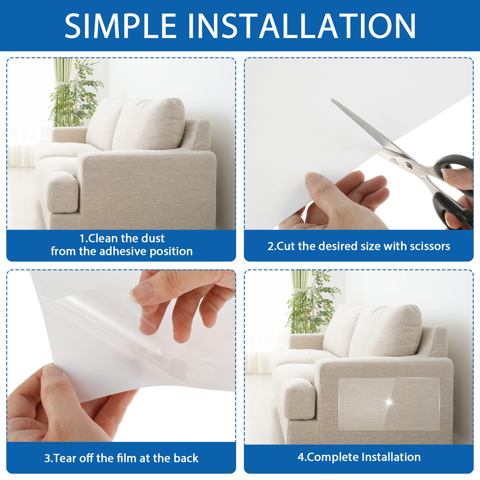 24Pcs Sofa Cat Anti Scratch Tape Transparent PVC Anti Cat Scratch🎡 | eBay