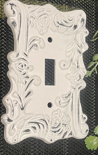 Vintage White Metal Cast Iron Single Switch Scroll Victorian Style ...