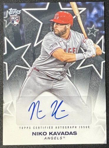 2025 Topps Series 1 Baseball Stars Niko Kavadas Rookie RC Auto /10 #BSA ...