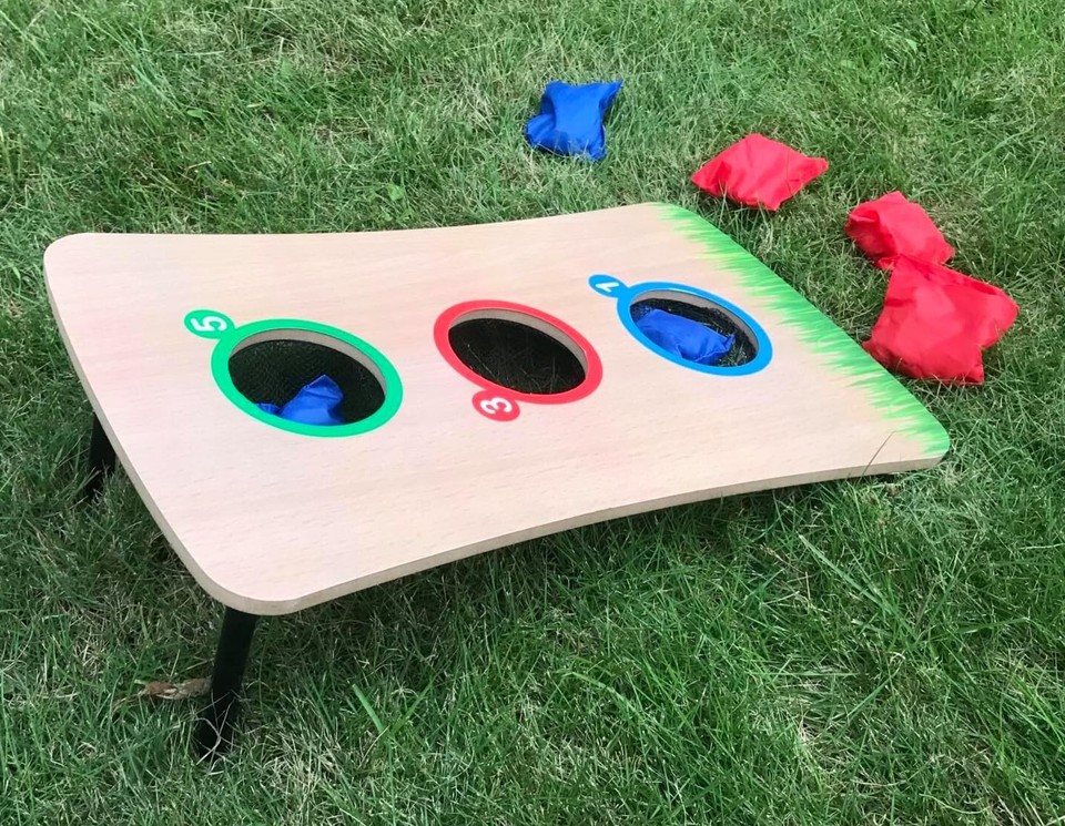 Bean Bag Corn Hole Toss Target Throwing Board Family Childrens Garden ...