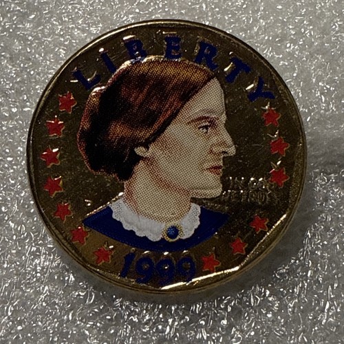 Flawless Colorized 1999 Susan B Anthony Dollar. **UNBELIEVABLY VIBRANT ...