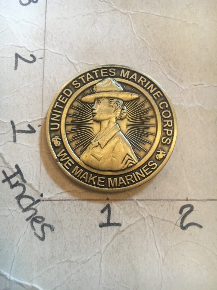 US Marine Corps 4th Recruit Training Battalion Challenge Coin USMC 5/21 ...