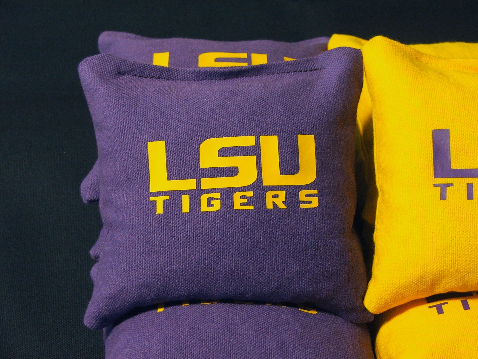 Set of 8 LSU Regulation Size CORNHOLE BAGS | eBay