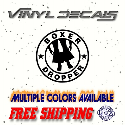 Boxer Dropper vinyl sticker decal / car truck window girl truck diesel ...