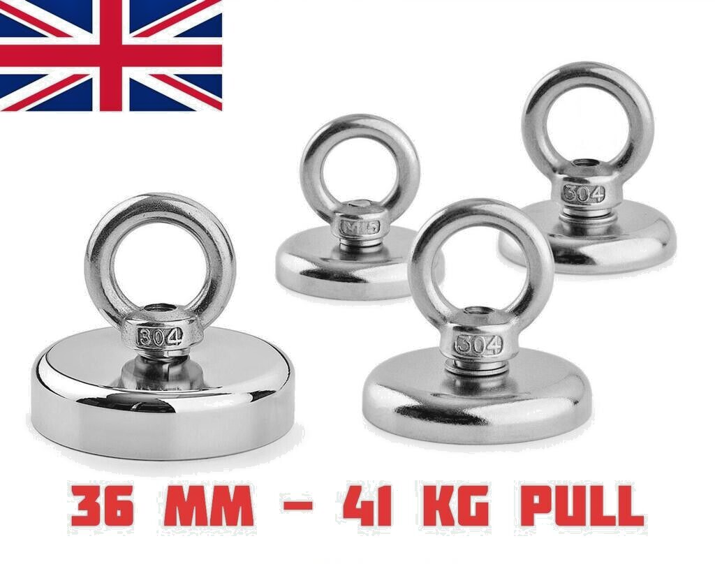 Neodymium Fishing Recovery Magnets Very Strong Pull Force 6kg up to ...