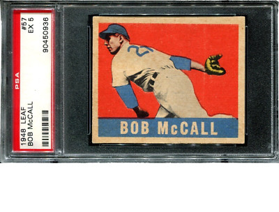 1948 LEAF #57 BOB McCALL PSA 5 EX | eBay