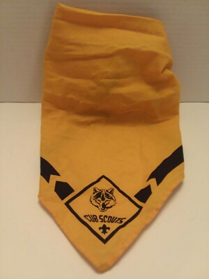 BSA Boys Cub Scouts of America Wolf Yellow Scarf Neckerchief | eBay