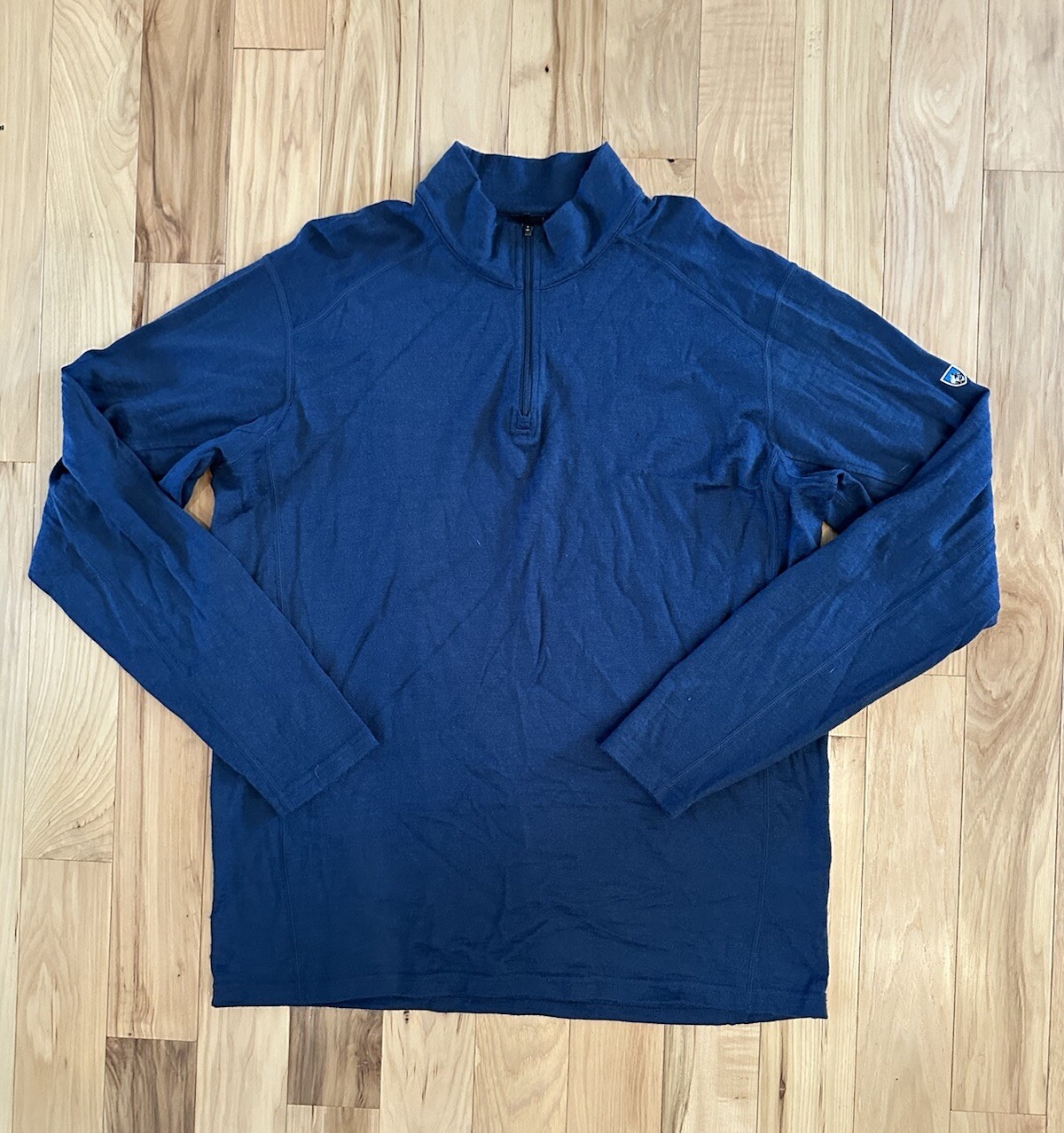 Kuhl Skar 1/4 Zip Sweater Men's Large Navy Long Merino Wool 3094 ...