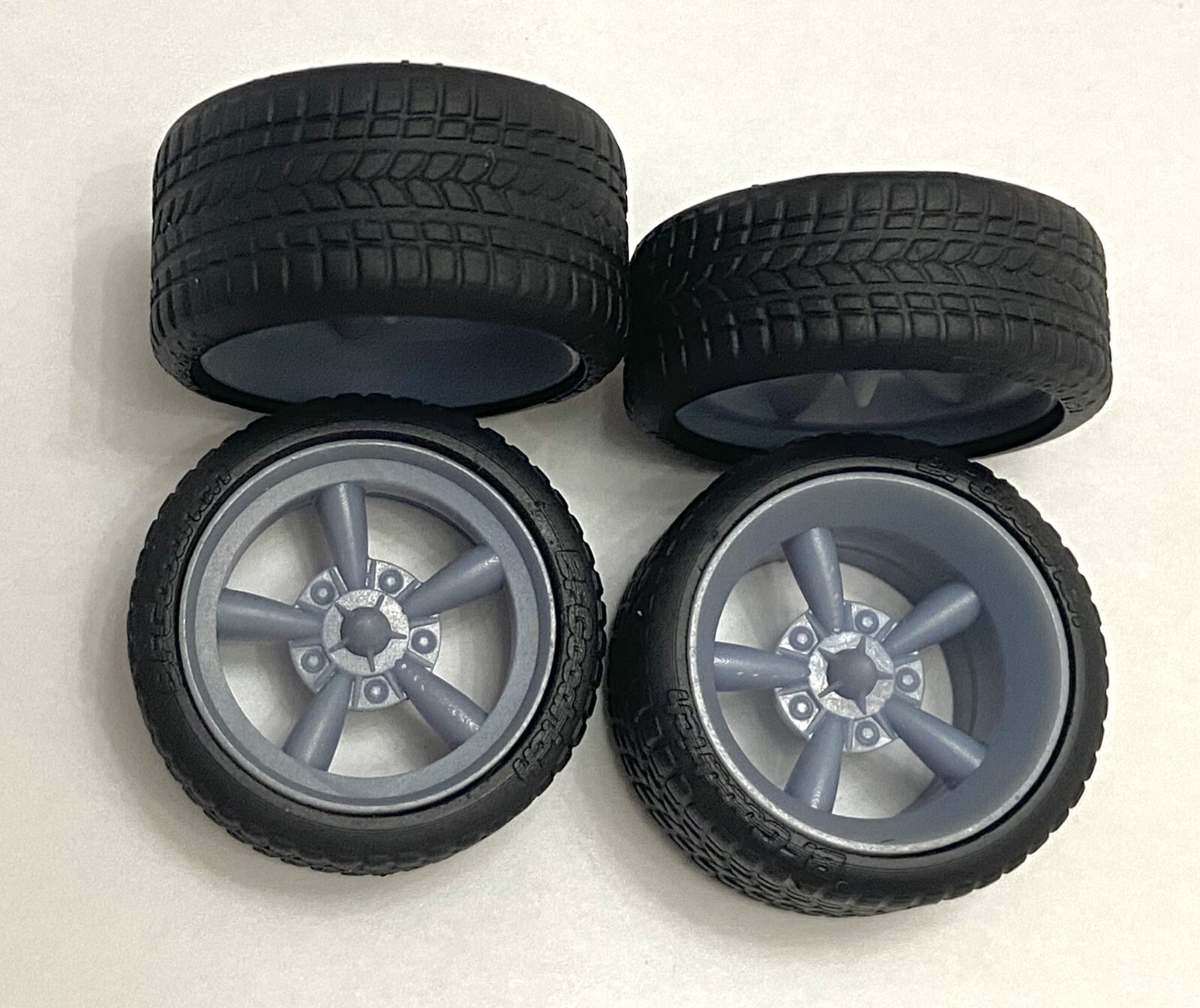 Resin 21/20 Inch Astro Supreme model car wheels, w/ wide rear street ...